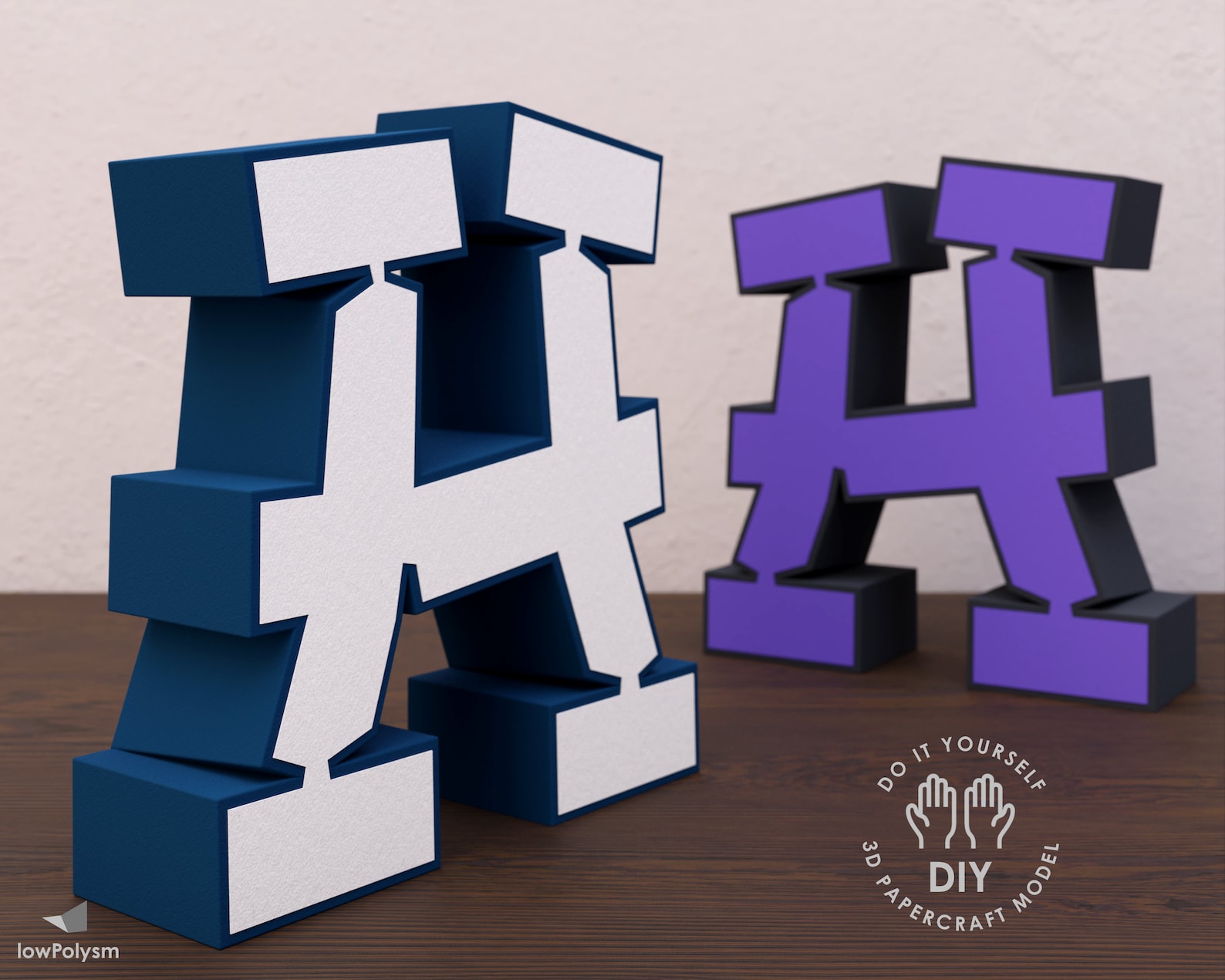 Graffiti 3d Letter H Template Diy 3d Lettering Die Cut | Etsy