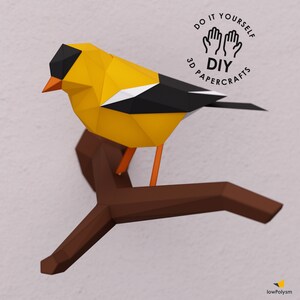 3D Papercraft Bird Bundle: Polygonal Wall Art Templates (digital ...