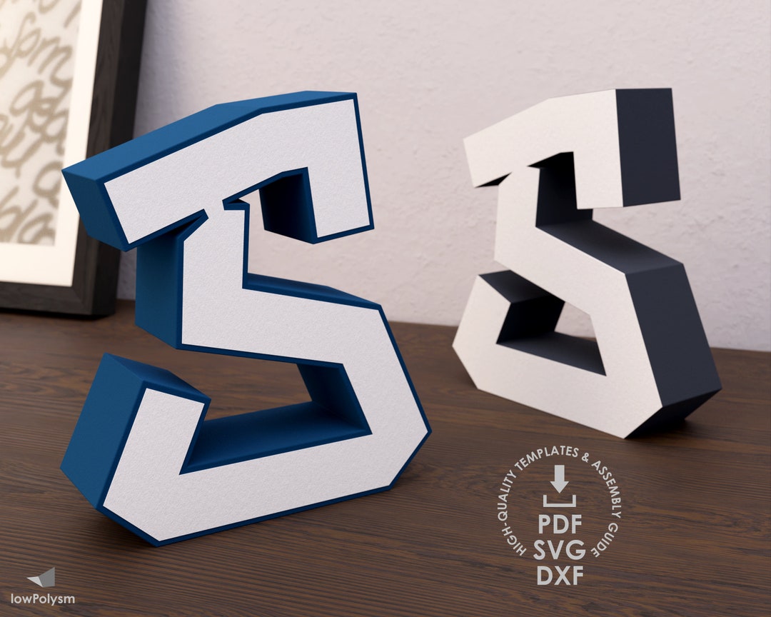 Graffiti 3D Letter S Template: Paper Alphabet, Cricut Ready (digital ...