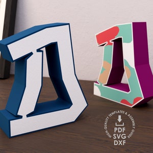Graffiti 3d Letter D Papercraft 3d, Template DXF, SVG Letters for ...