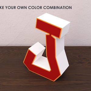 Graffiti 3d Letter J Template, Make Your Own Paper 3d Letter, 3d ...