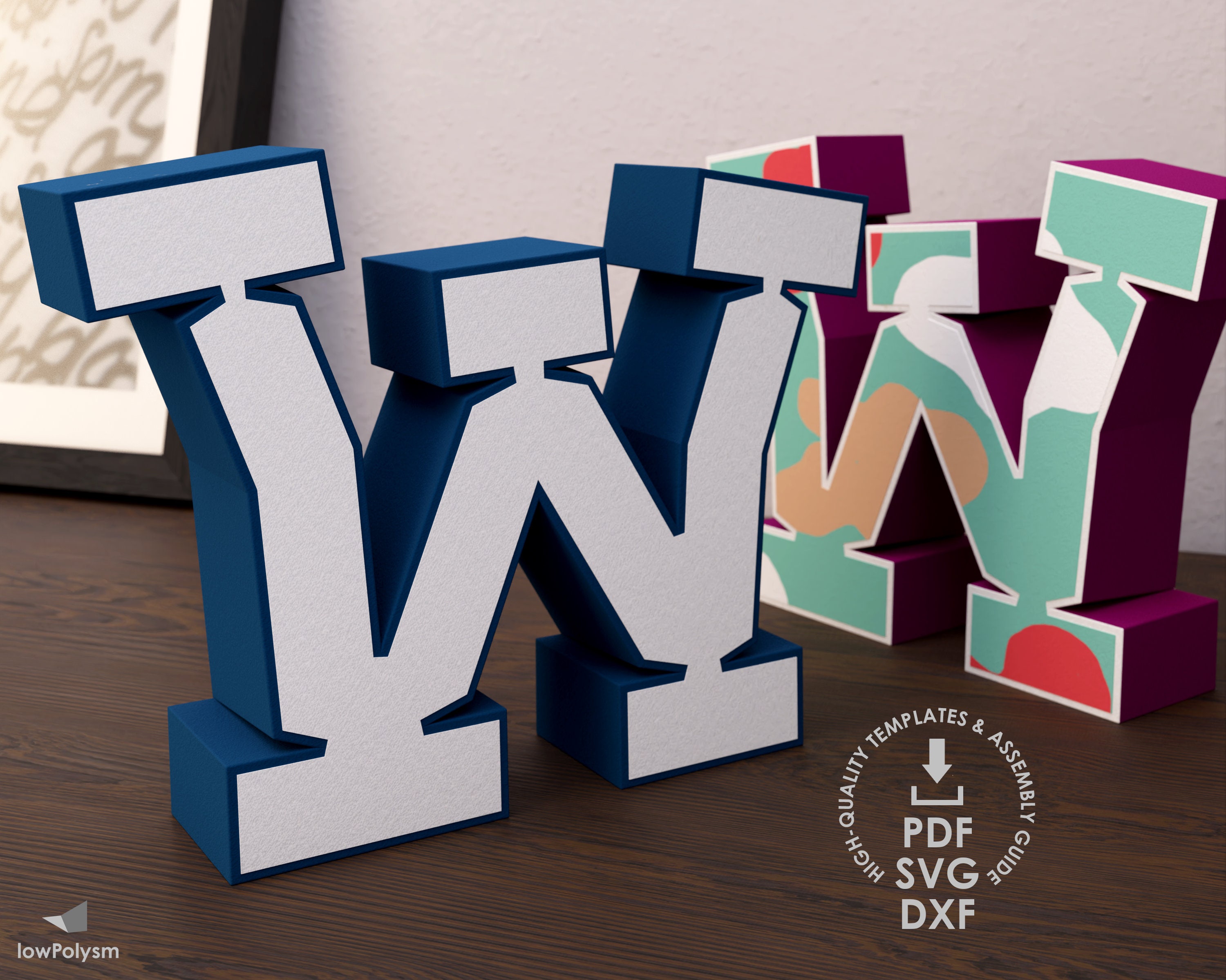 3d Letter W