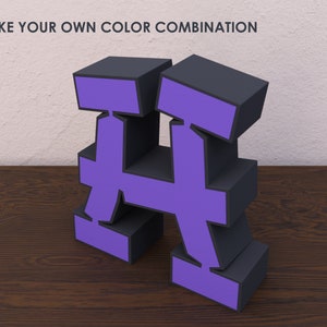 Graffiti 3d Letter H Template, Diy 3d Lettering, Die Cut Template, 3d ...