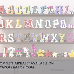 Graffiti 3d Letter D Papercraft 3d, Template DXF, SVG Letters for ...