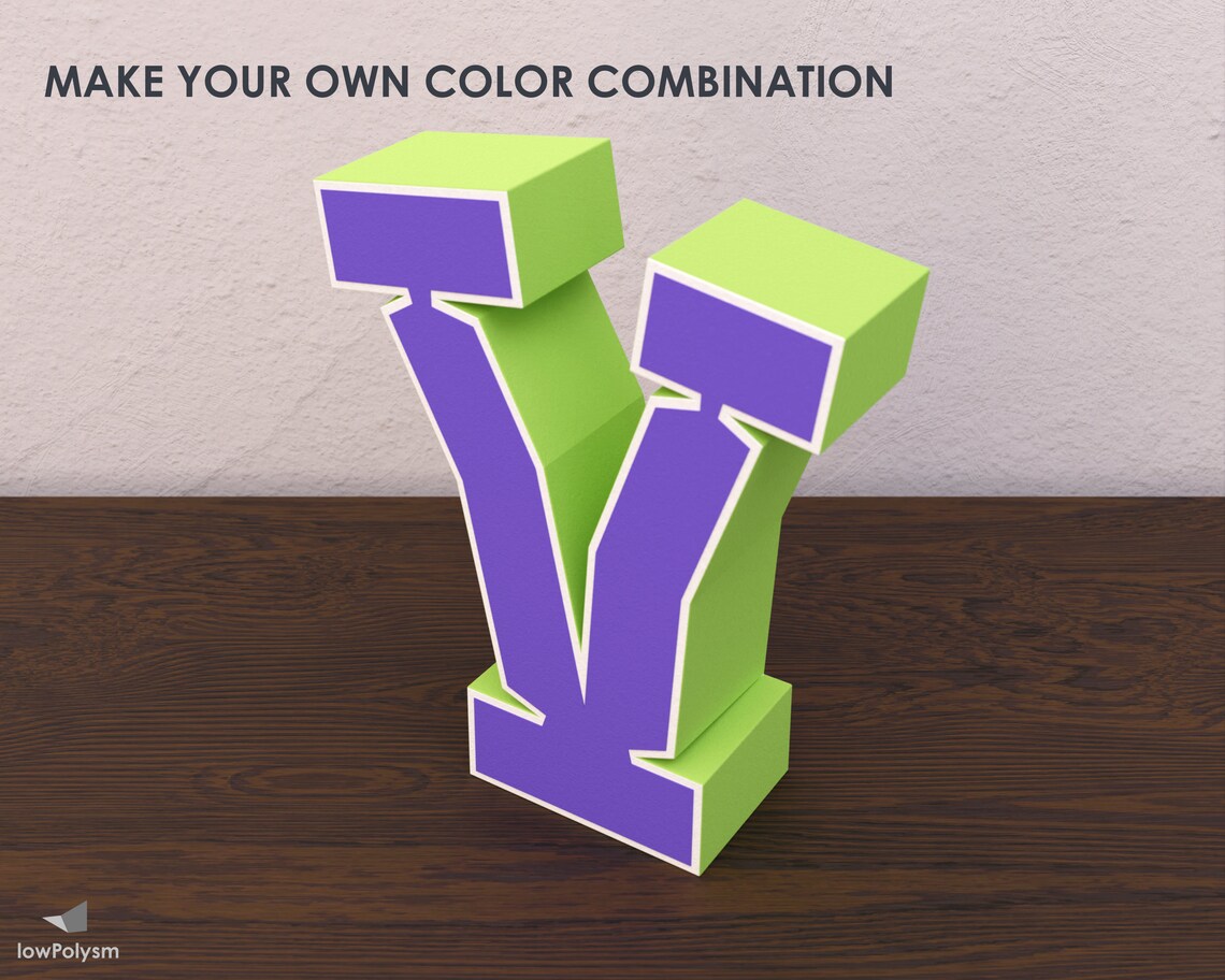 Graffiti 3d Letter V PDF Template DXF SVG 3d Letter Patterns - Etsy
