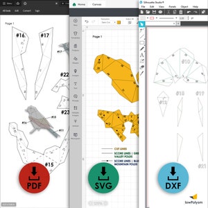 3D Papercraft Bird: American Goldfinch - Printable Low Poly Bird & Rock ...