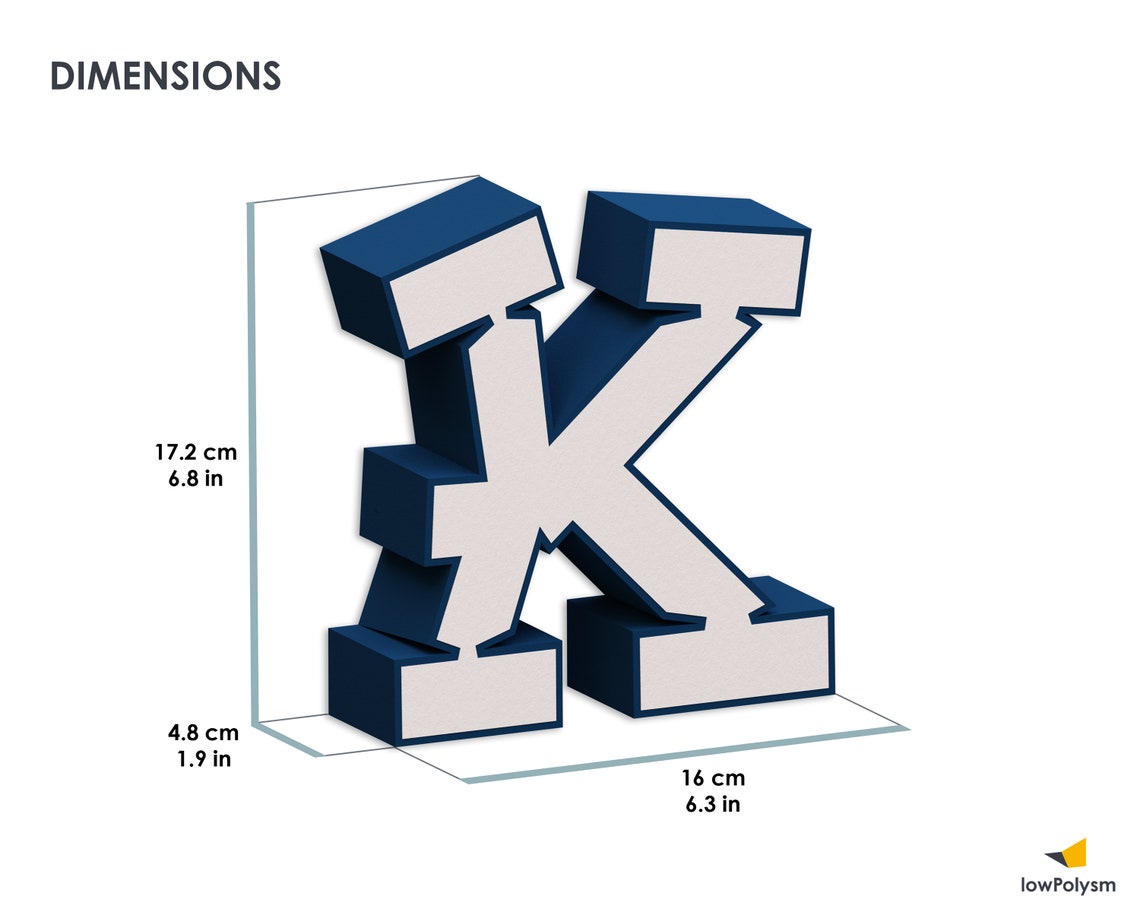 Graffiti 3d Letter K Template SVG 3d Letters for Cricut | Etsy