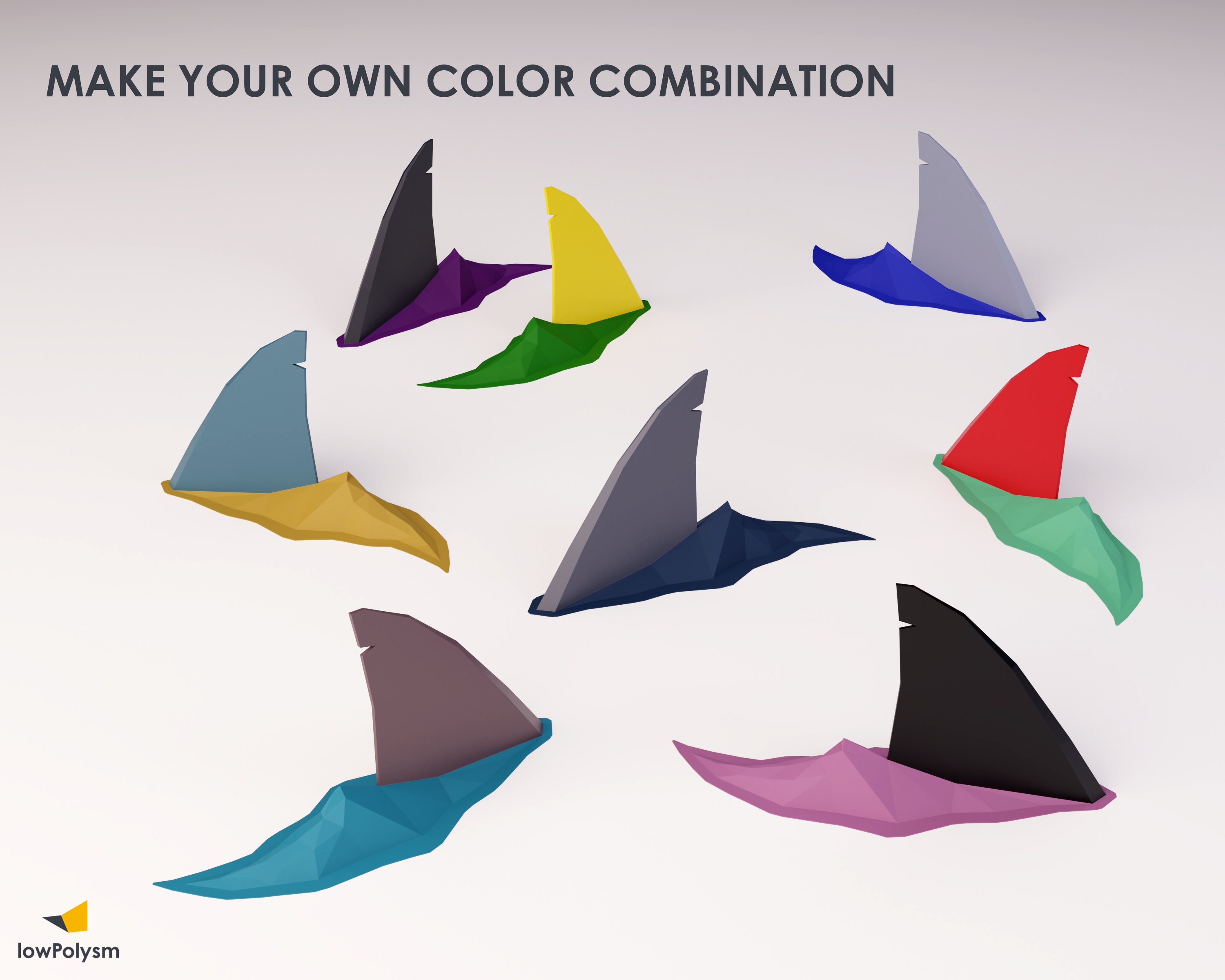White Shark Fin Papercraft 3D Shark Fin Paper Sculpture Fin - Etsy ...