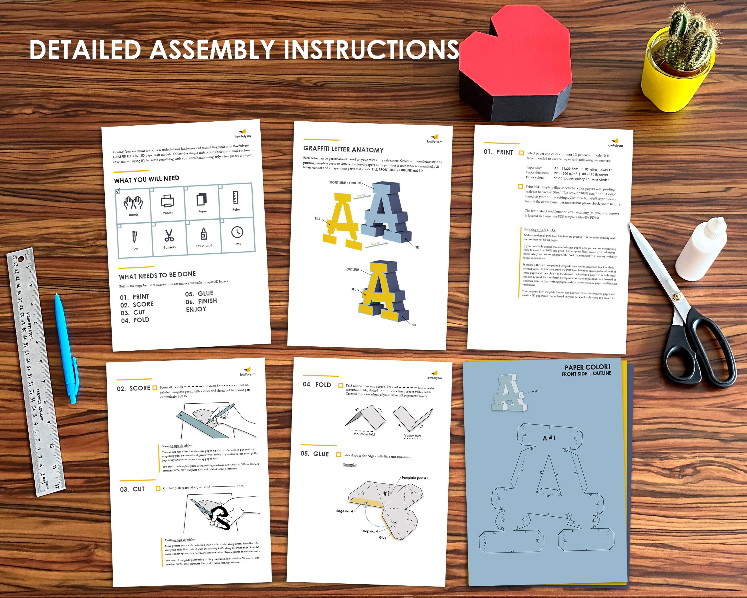 Graffiti 3d Letter A Template Printable Letter Papercraft 3d - Etsy