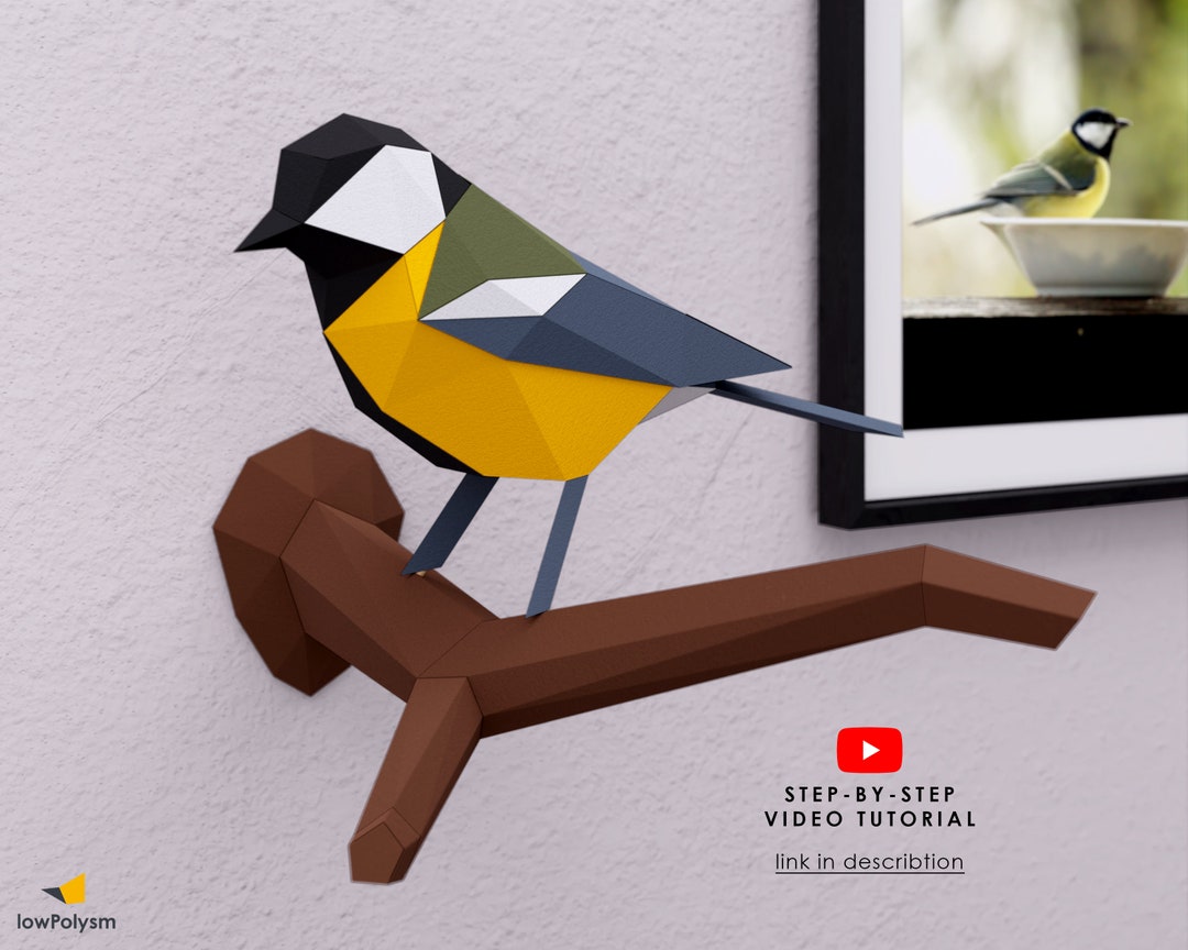 Great Tit Make Your Own Bird 3D Papercraft Printable Bird - Etsy