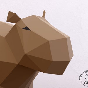 Papercraft Capybara Lowpoly Animal Sculpture, 3d Paper Craft Model, Low ...