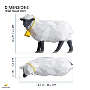 Digital Template for Lost Sheep Paper Craft, DIY Low Poly Sheep ...