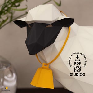 Digital Template for Lost Sheep Paper Craft, DIY Low Poly Sheep ...