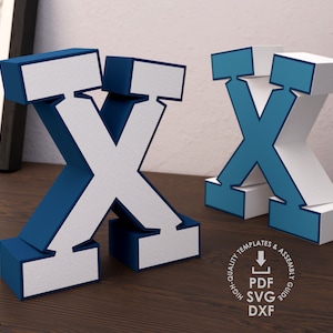 Graffiti 3d Letter X Pattern, PDF, SVG Template File, DXF Cut Template ...