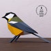 Great Tit Make Your Own Bird 3D Papercraft, Printable Bird Template ...