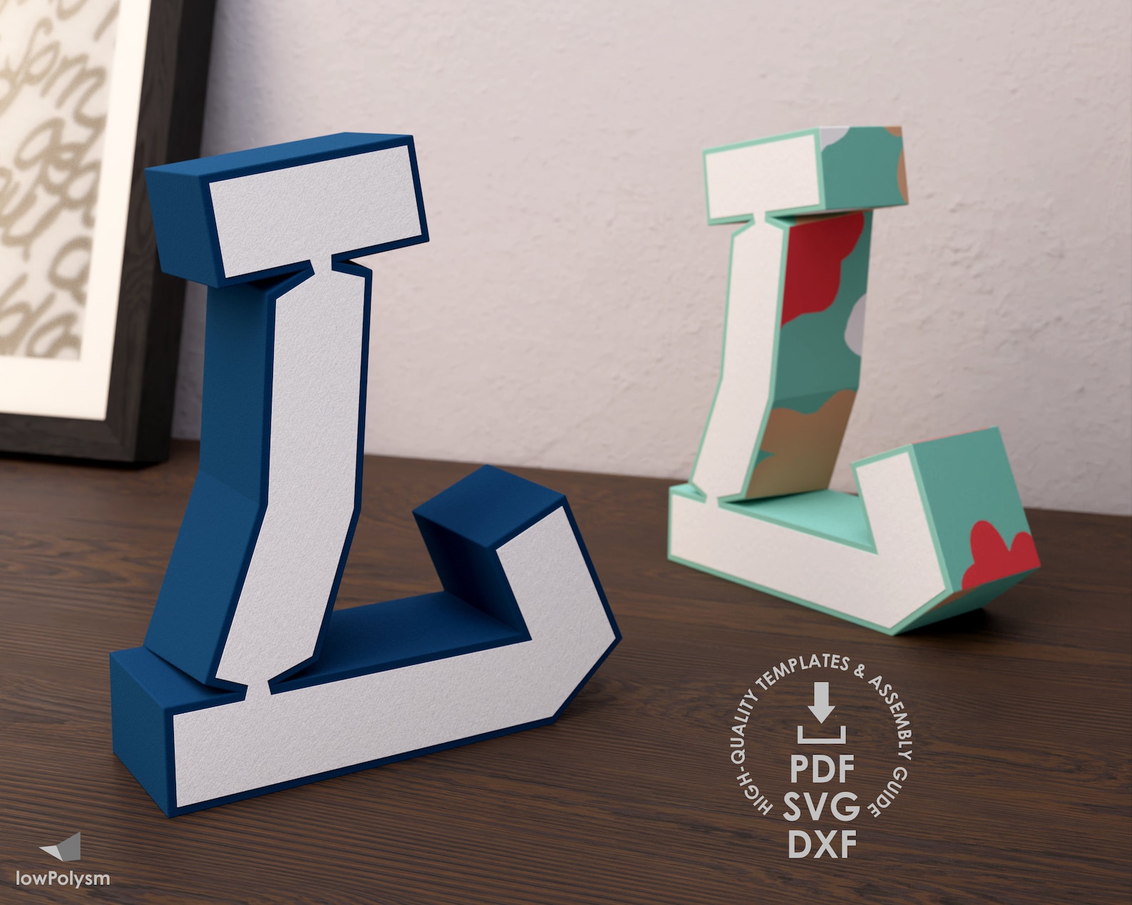 Graffiti 3d Letter L SVG Template PDF Template File DXF | Etsy