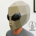 Alien Mask Template DIY Printable Mask Papercraft 3D | Etsy