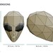Alien Mask Template DIY Printable Mask, Papercraft 3D Template, Low ...