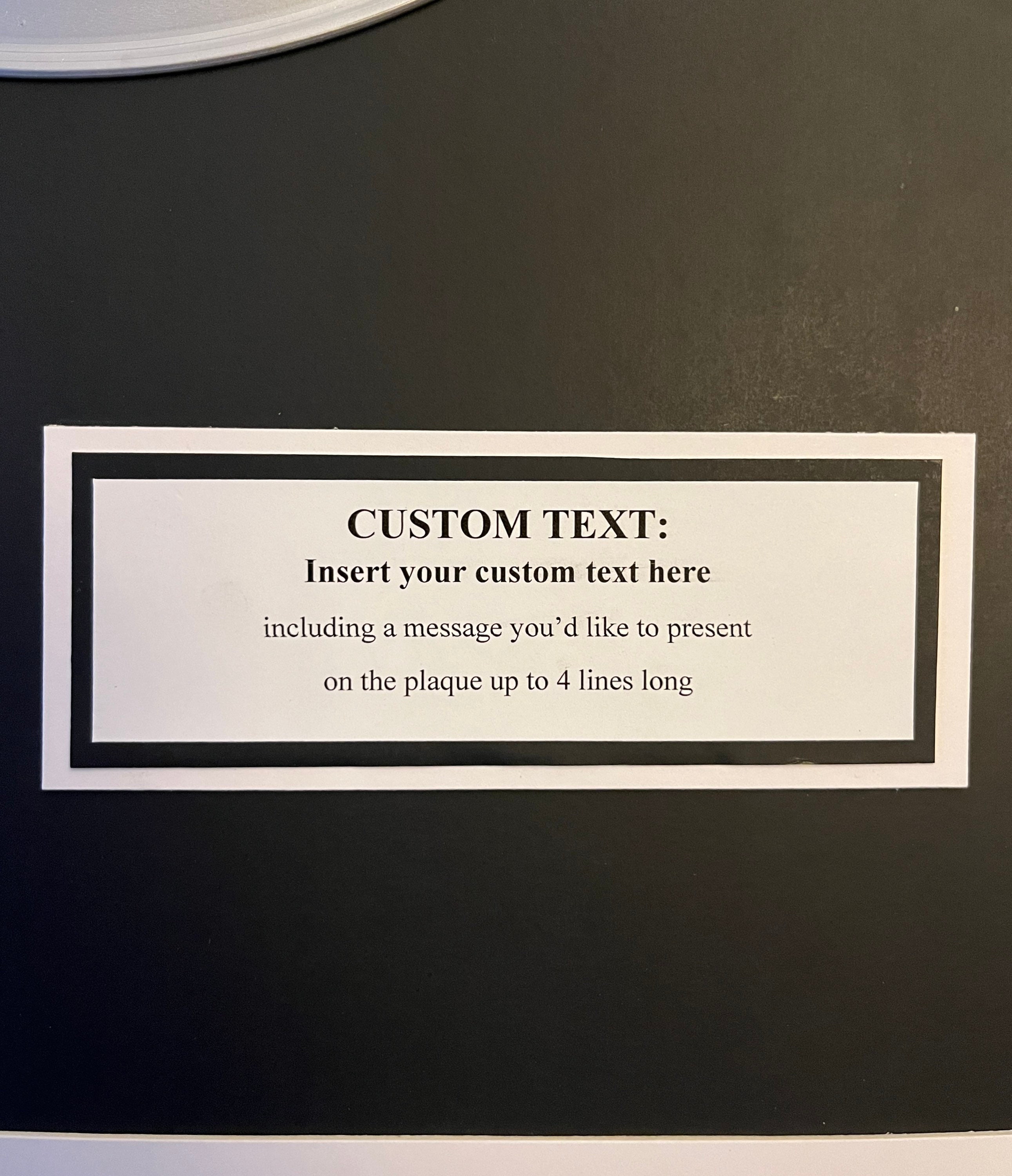 Custom Vinyl Record Plaque real Vinyl - Etsy