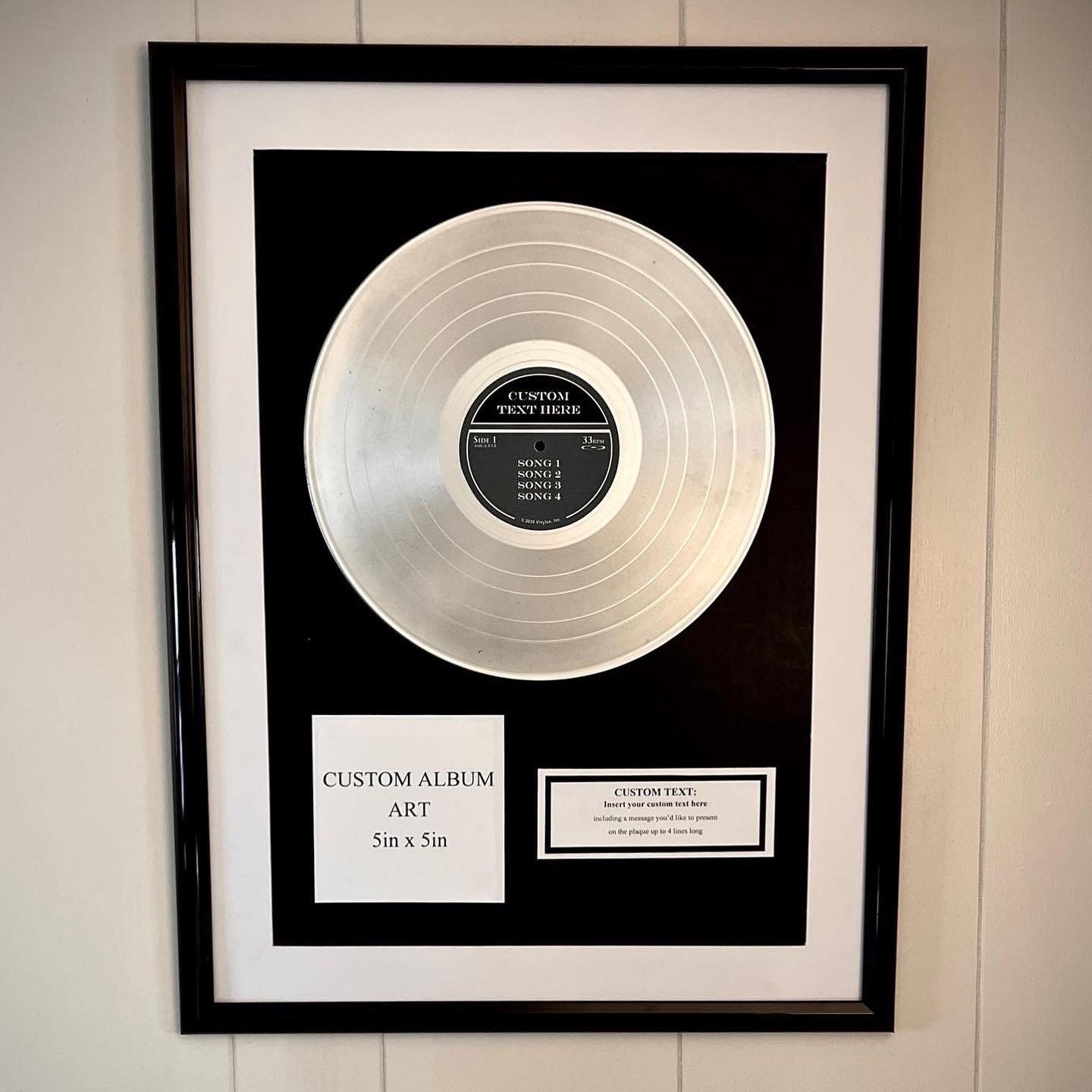 Custom Vinyl Record Plaque real Vinyl - Etsy