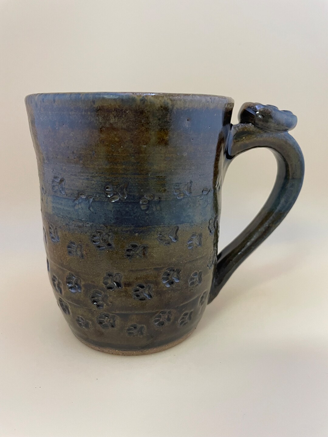 Brown Root Beer Dog Paw Wheel Thrown Stoneware Mug - Etsy