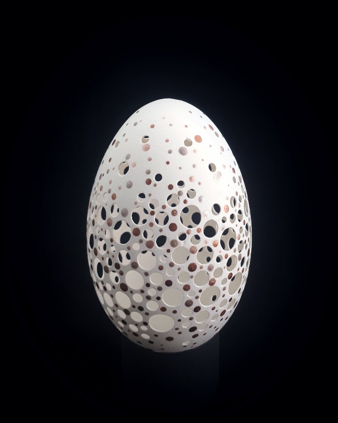 Contemporary Carved Goose Easter Egg - Rose Gold and Copper - Etsy