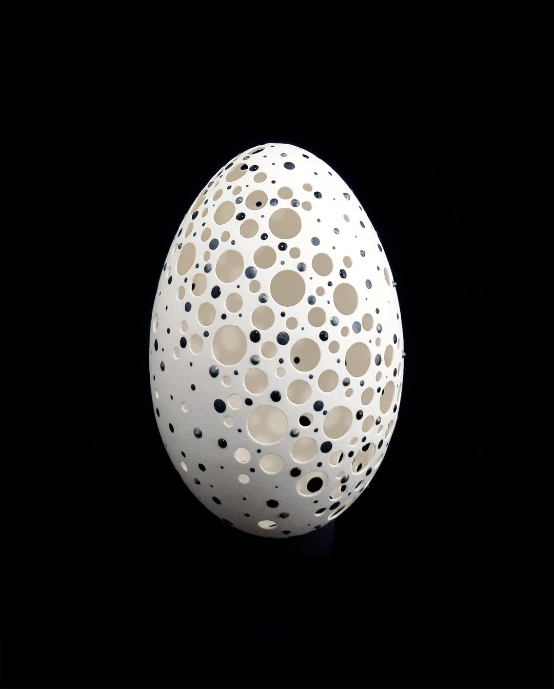 Contemporary Carved Goose Easter Egg - Black Pearl - Etsy