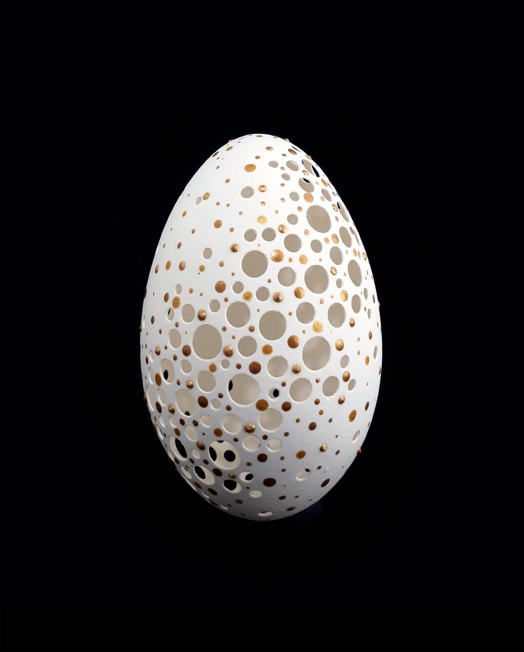 Contemporary Carved Goose Easter Egg - Gold - Etsy