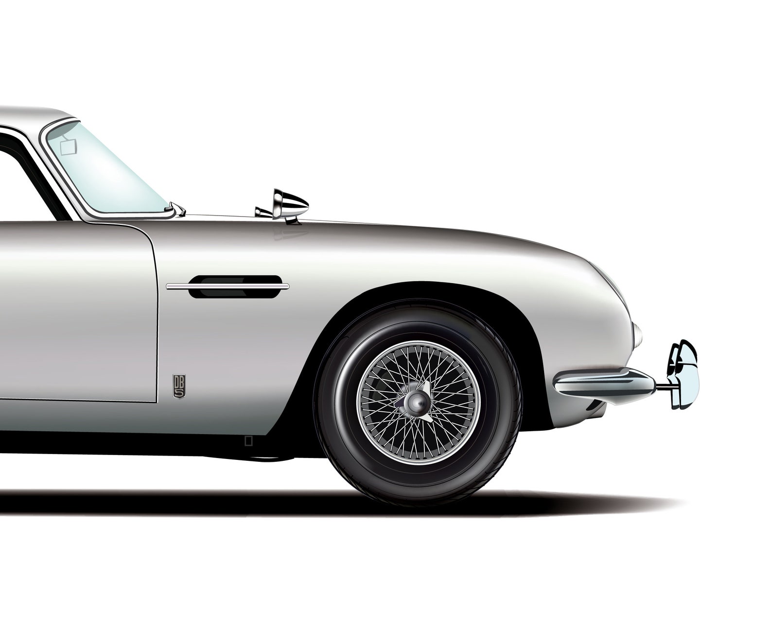 Aston martin DB5 Goldfinger 007 James Bond Illustration Car | Etsy
