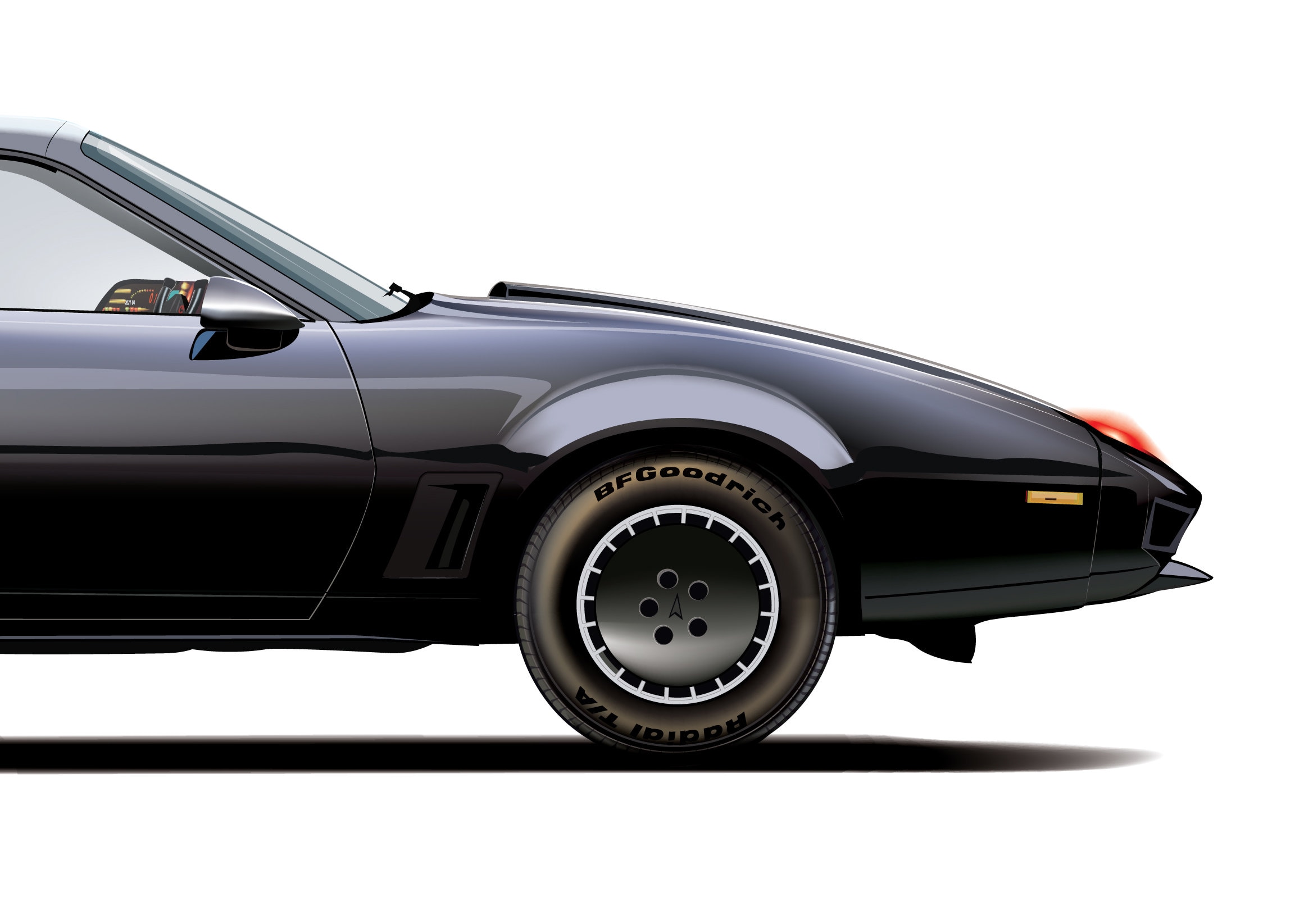 Knight Rider Pontiac Firebird K.I.T.T Illustration Tv and Film Art ...