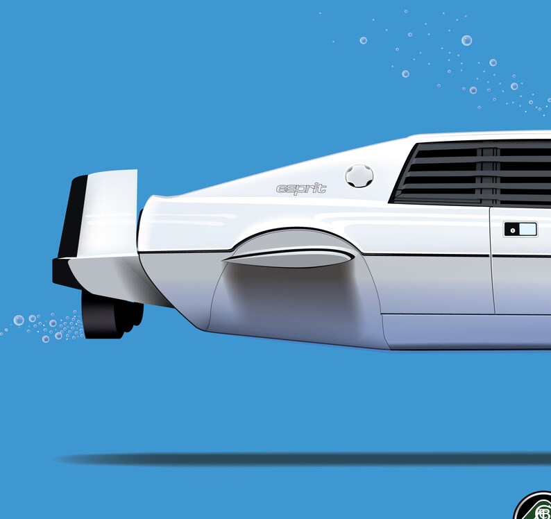 James Bond Lotus Esprit S1 Submarine Art Print - Etsy
