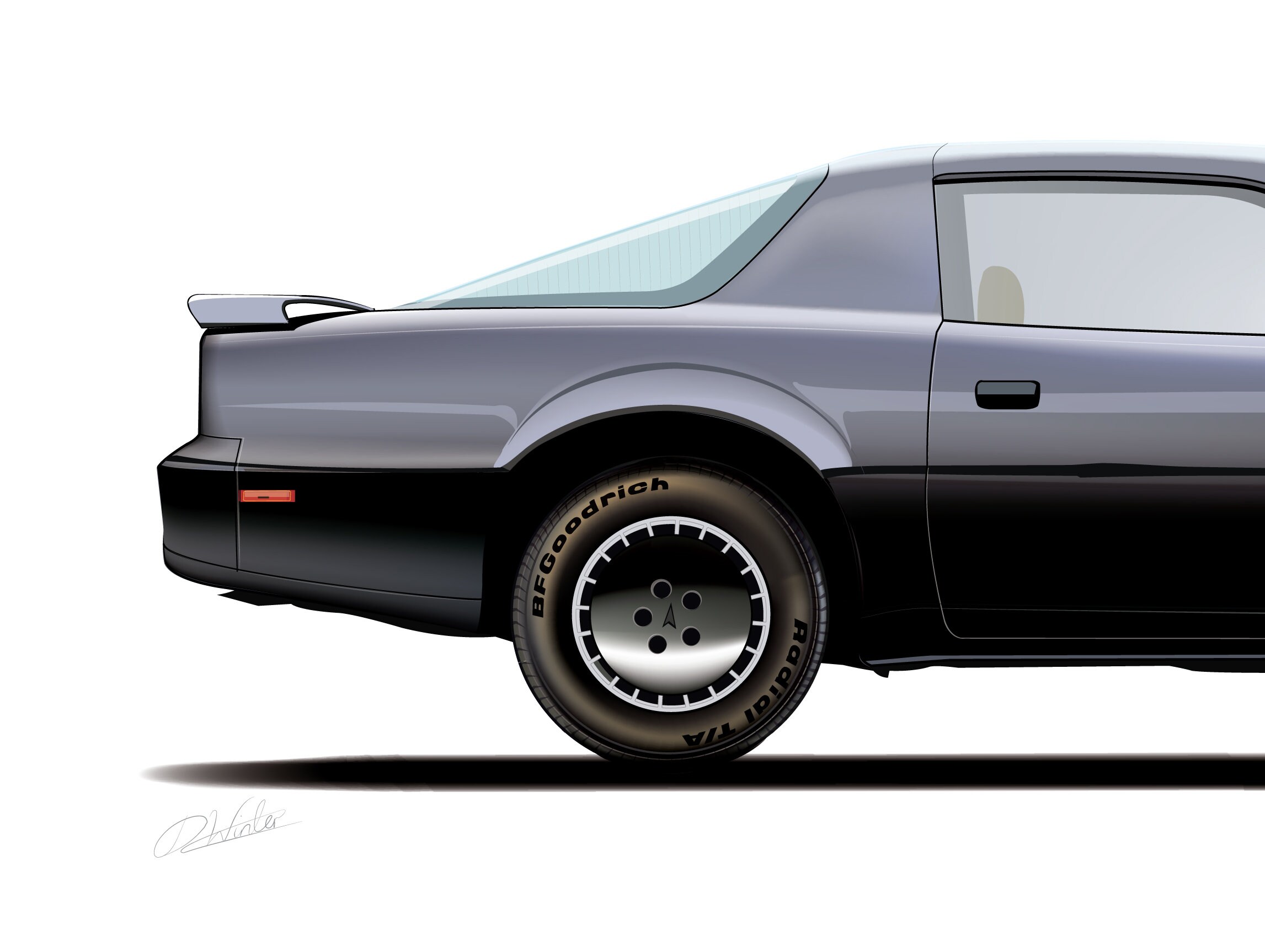 Knight Rider Pontiac Firebird K.I.T.T Illustration Tv and Film Art ...