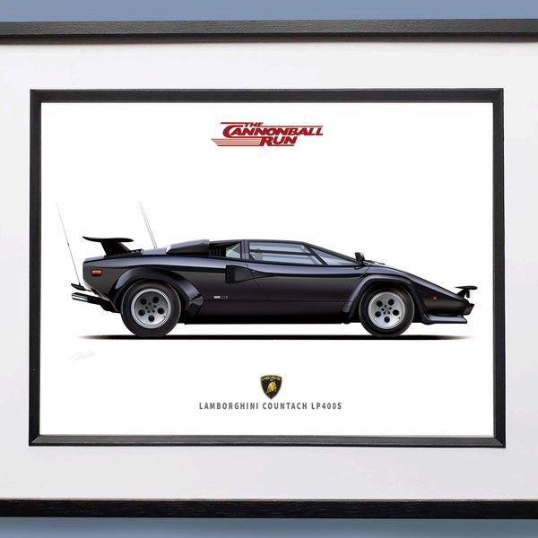 Lamborghini Countach Art Print - Etsy