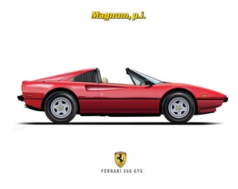 Ferrari 308 Poster - Etsy