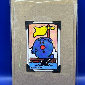 Vintage Mr Worry Mr Men Character Card Keepsake Greeting Card - Etsy