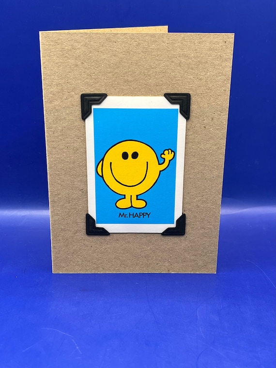Vintage Mr Men Mr Happy 1976 Character Card Keepsake Greeting - Etsy