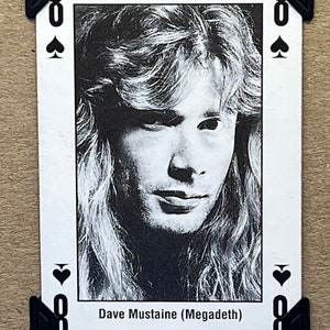 Vintage Dave Mustaine Megadeth 1993 Kerrang Original Playing Card ...