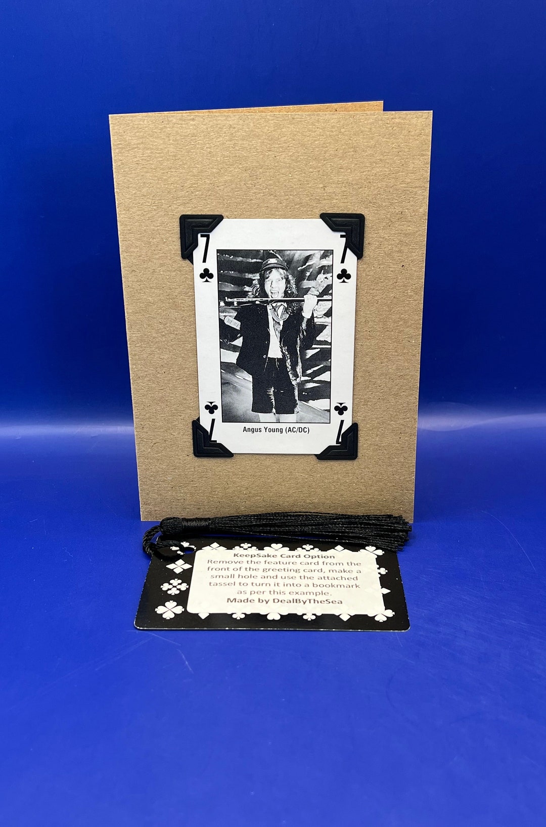 Vintage Angus Young AC/DC 1993 Kerrang Original Playing Card Keepsake ...