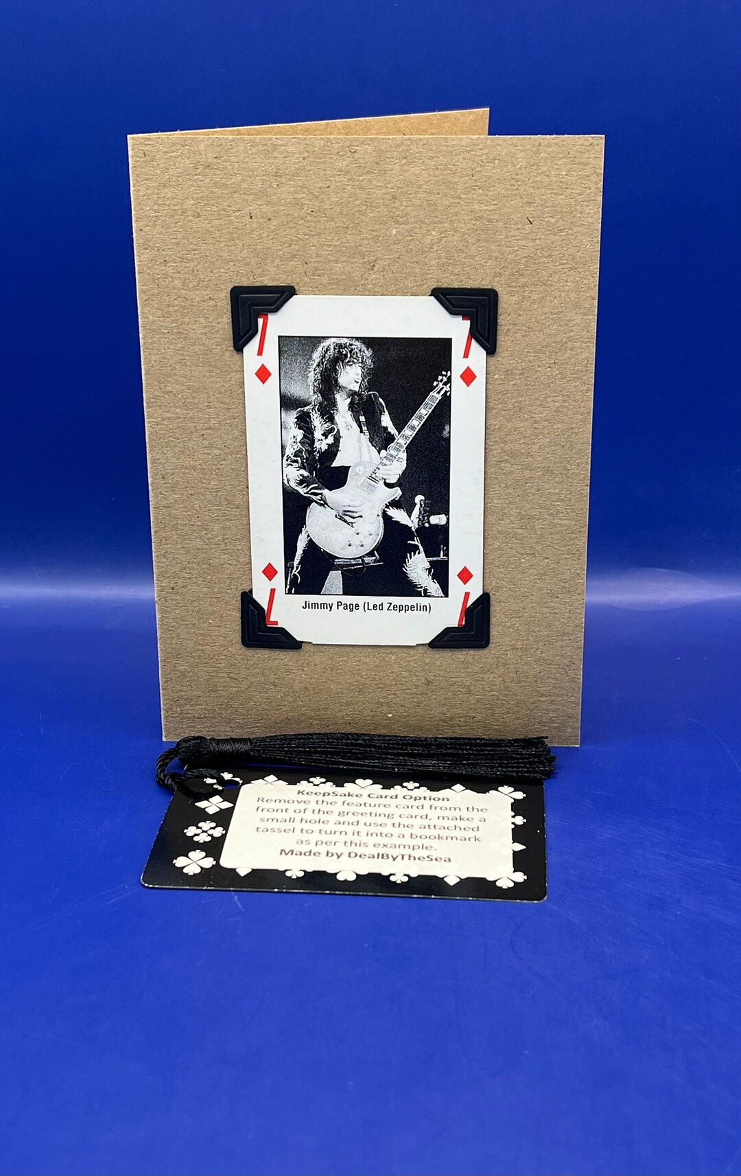 Vintage Jimmy Page Led Zeppelin 1993 Kerrang Original Playing Card ...