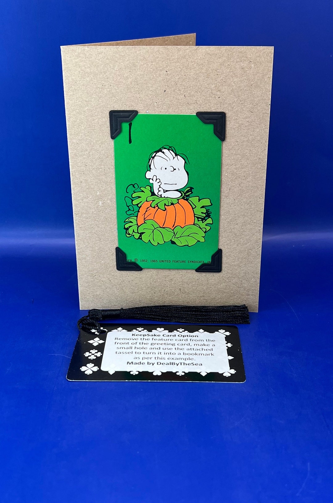 Vintage Linus Playing Card Keepsake Greeting Card Snoopy Peanuts - Etsy
