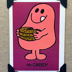 Vintage Mr Men Mr Greedy 1976 Character Card Keepsake Greeting Card - Etsy