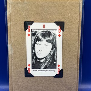 Vintage Bruce Dickinson Iron Maiden 1993 Kerrang Original Playing Card ...