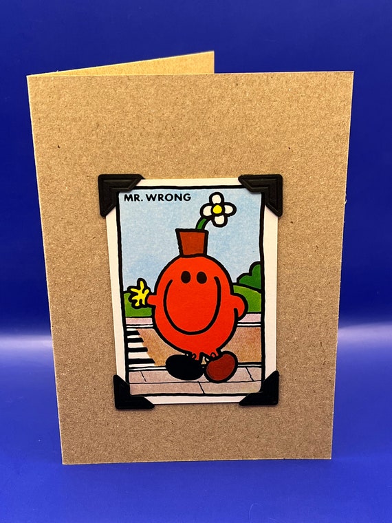 Vintage Mr Wrong Mr Men Character Card Keepsake Greeting Card | Etsy