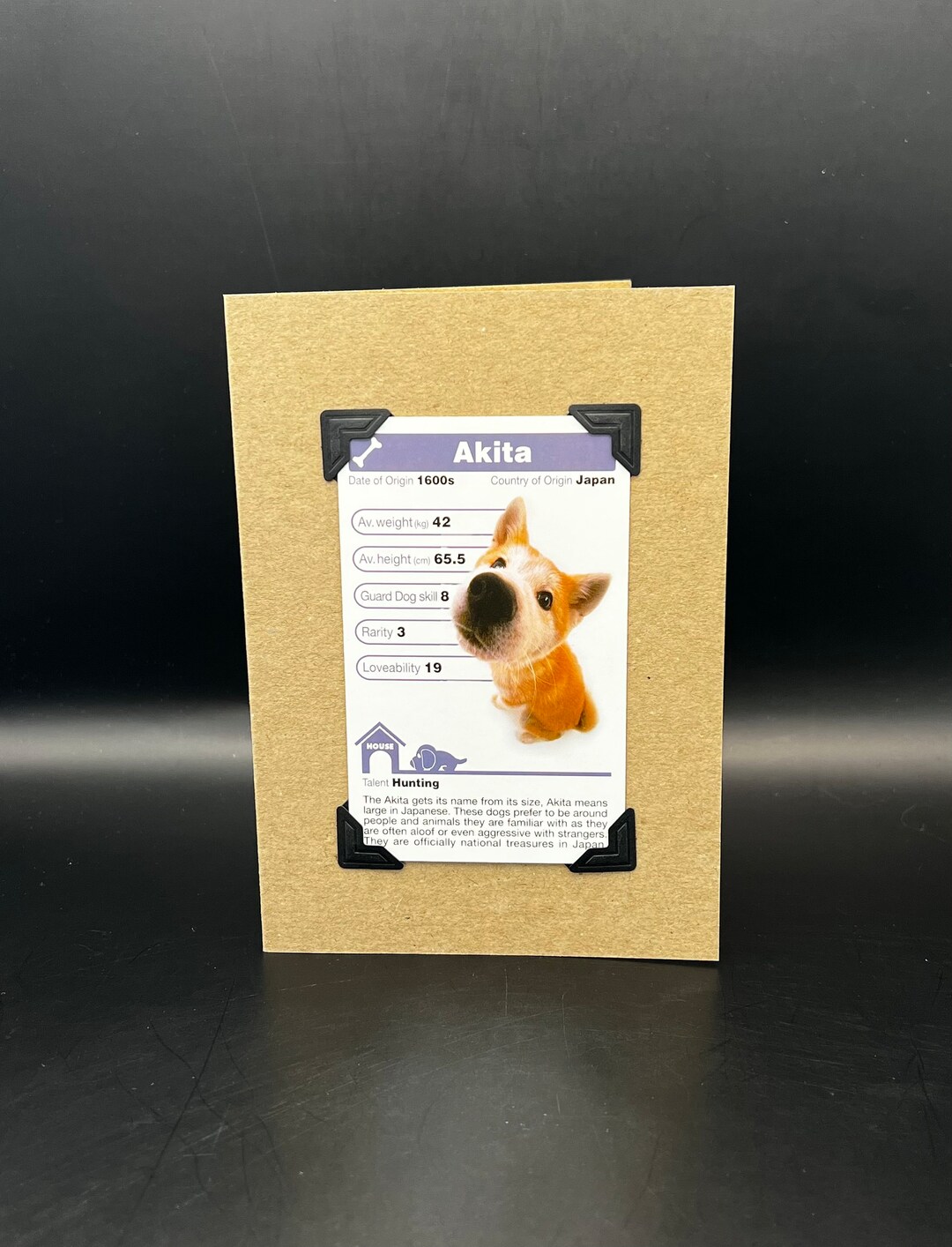 Akita - the Dog Top Trumps Artlist Collectoon Keepsake Greeting Card - Etsy