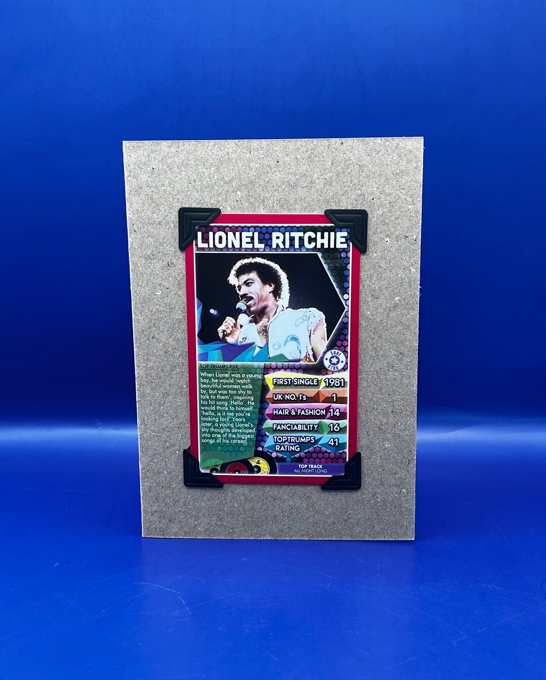 Lionel Ritchie Pop Legends Top Trumps Original 2015 Playing Card ...