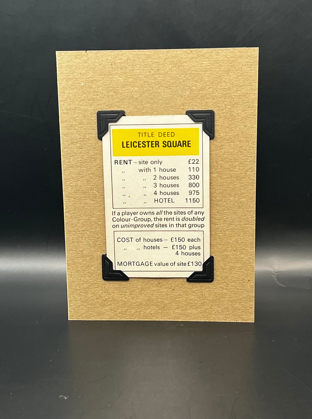 Vintage Leicester Square Monopoly Card Keepsake Greeting Card - Etsy