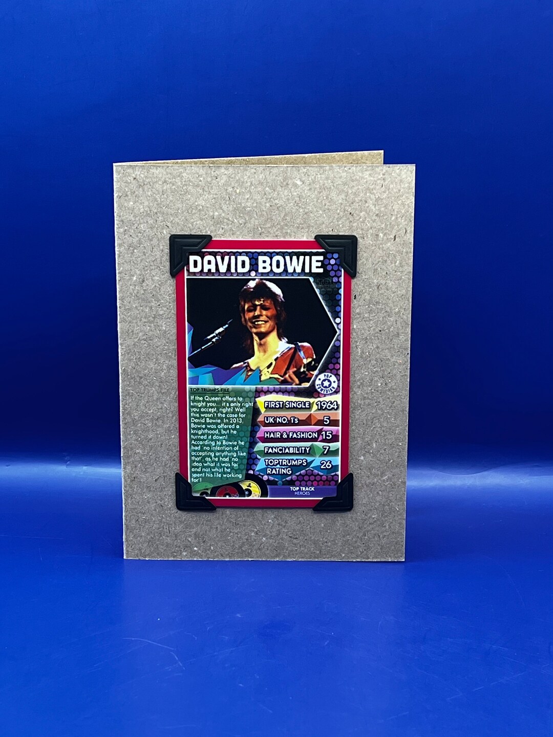 David Bowie Pop Legends Top Trumps Original 2015 Playing Card Keepsake ...