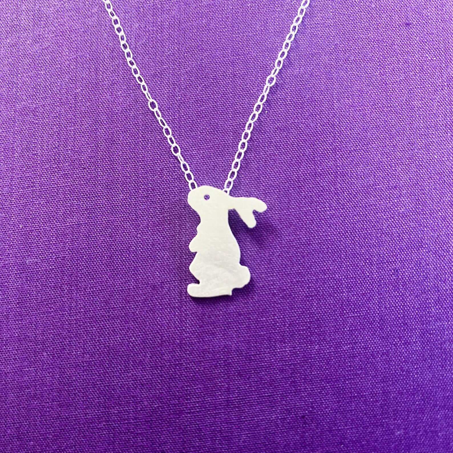 Handcrafted Easter Bunny Necklace | Sterling Silver Rabbit Pendant ...