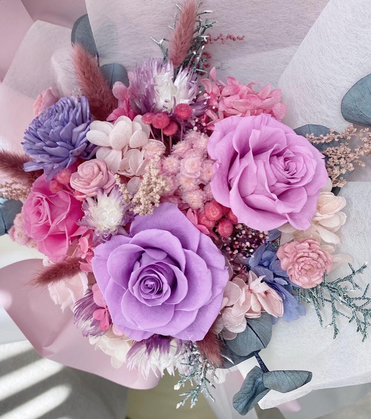 Preserved Roses Bouquet Choose Color Forever Flowers - Etsy