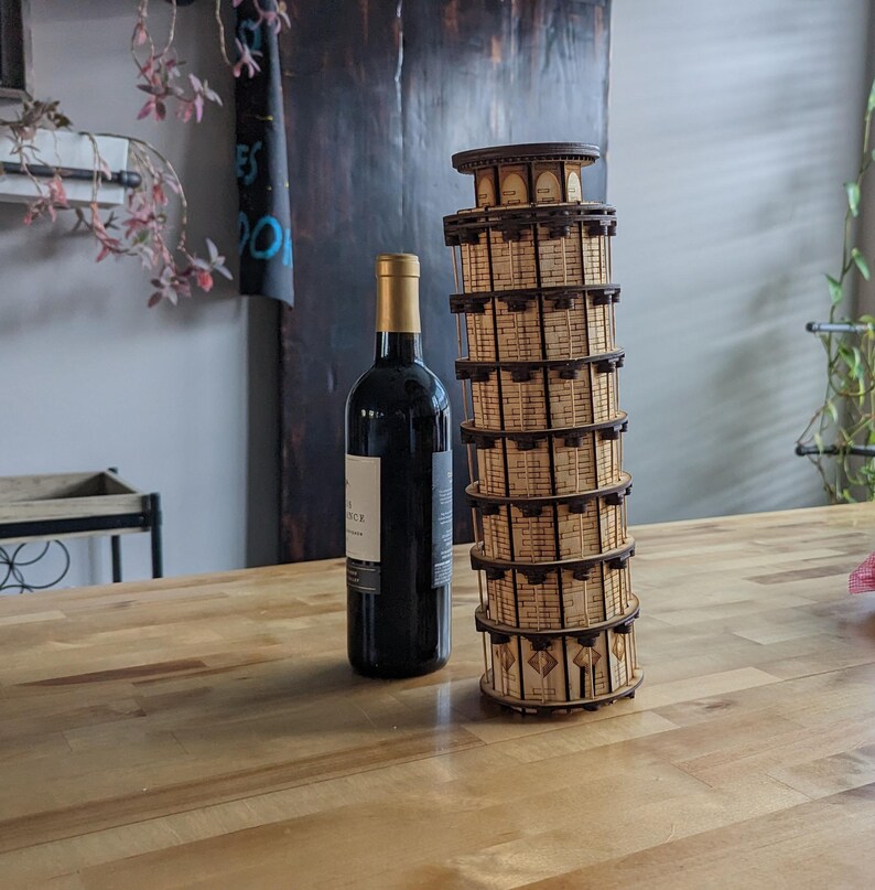 Laser Cut Wine Box Pisa Tower Laser Cut Files - Etsy